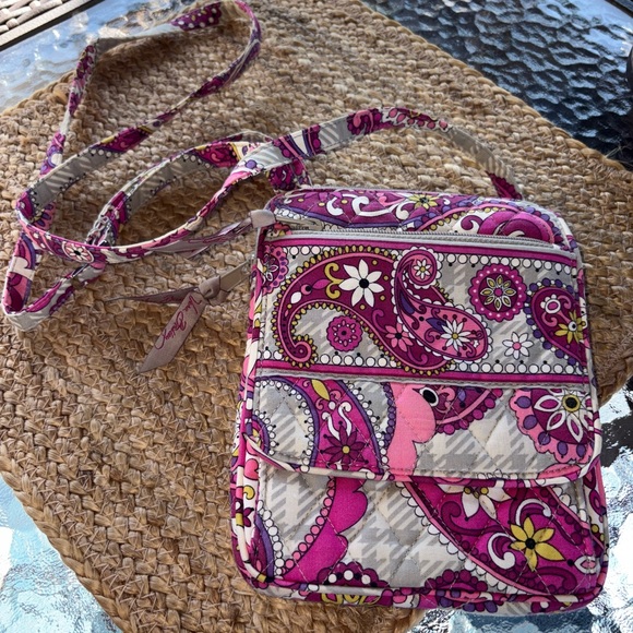 Vera Bradley | Bags | Vera Bradley Pink Paisley Crossbody Bag | Poshmark
